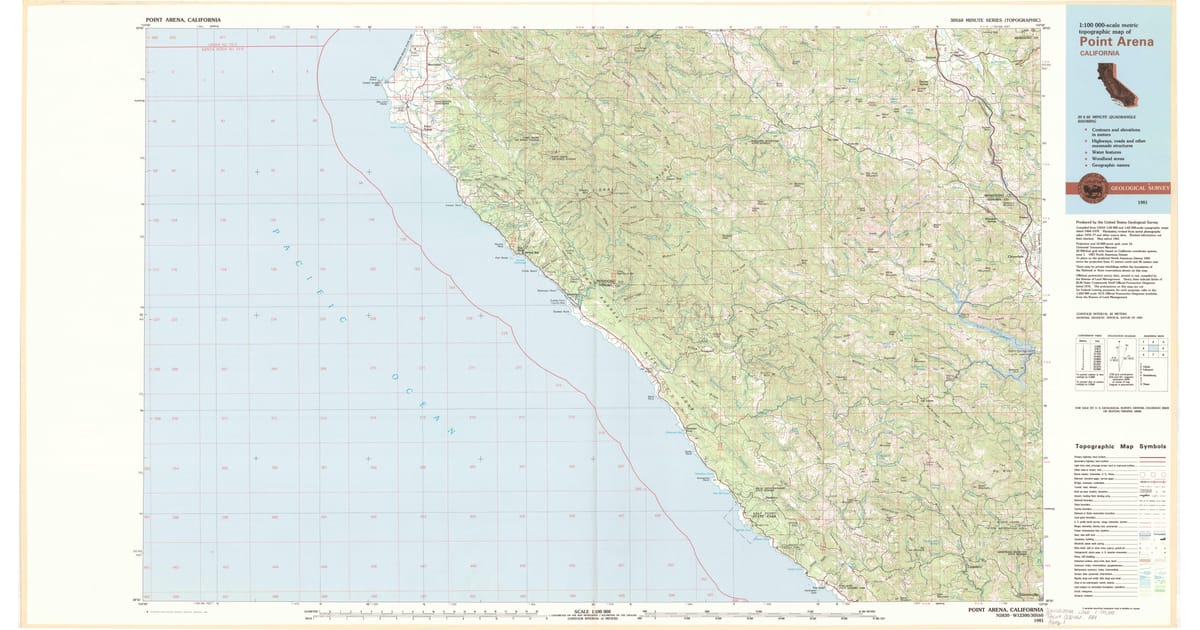 1980s Maps of Gualala, CA | Pastmaps
