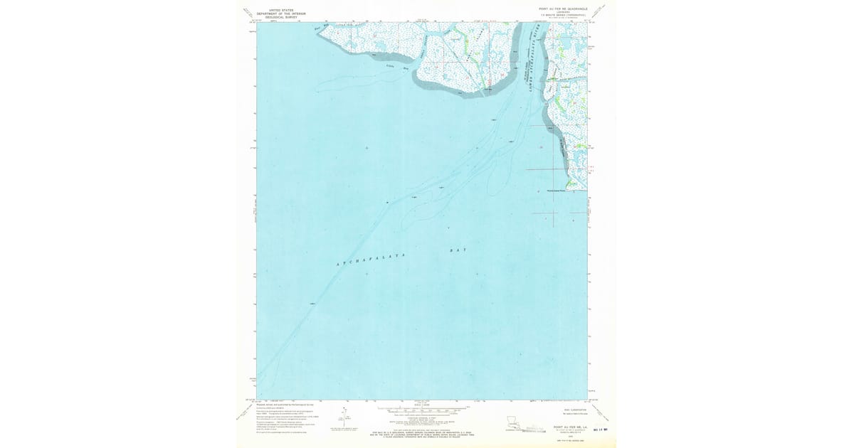 1970 Map of Point Au Fer NE, Terrebonne Parish, LA — High-Res | Pastmaps