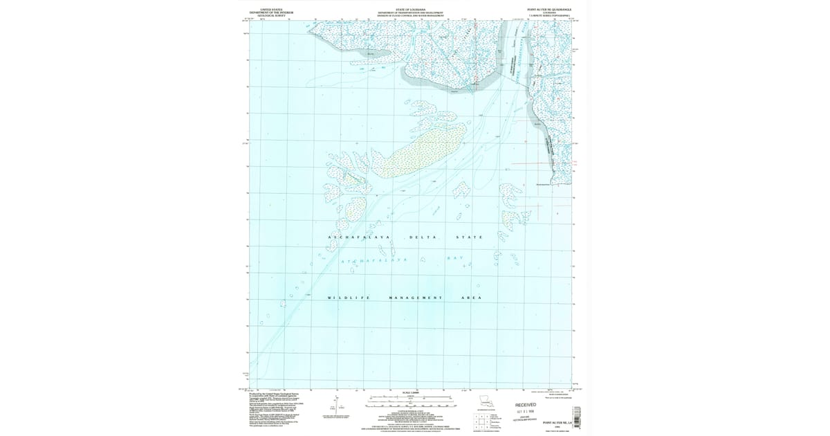 1994 Map of Point Au Fer NE, Terrebonne Parish, LA — High-Res | Pastmaps