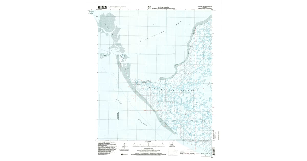 1998 Map of Point Au Fer, Terrebonne Parish, LA — High-Res | Pastmaps