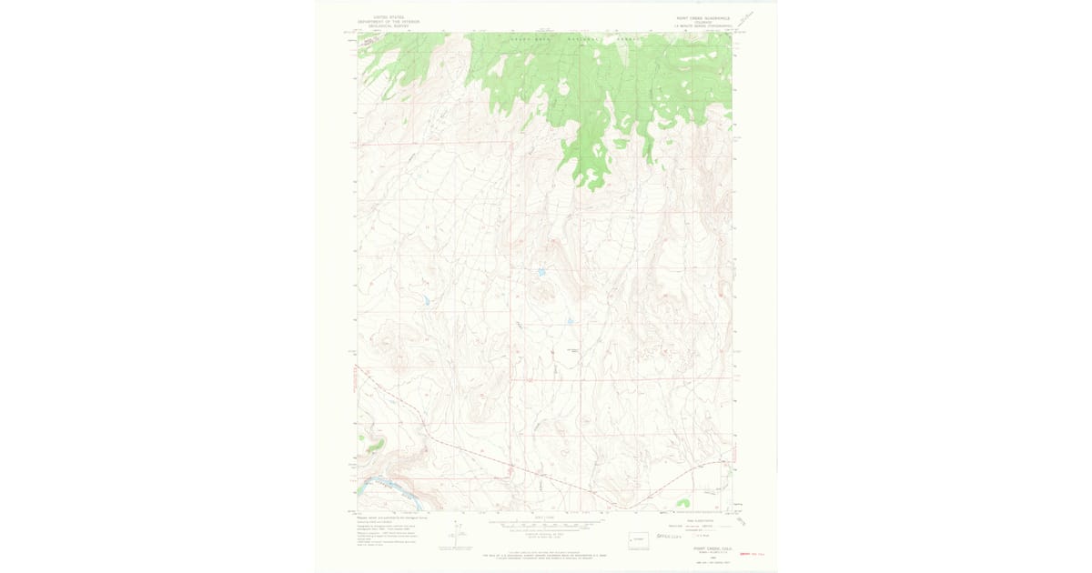 1965 Map of Point Creek, Delta County, CO — High-Res | Pastmaps