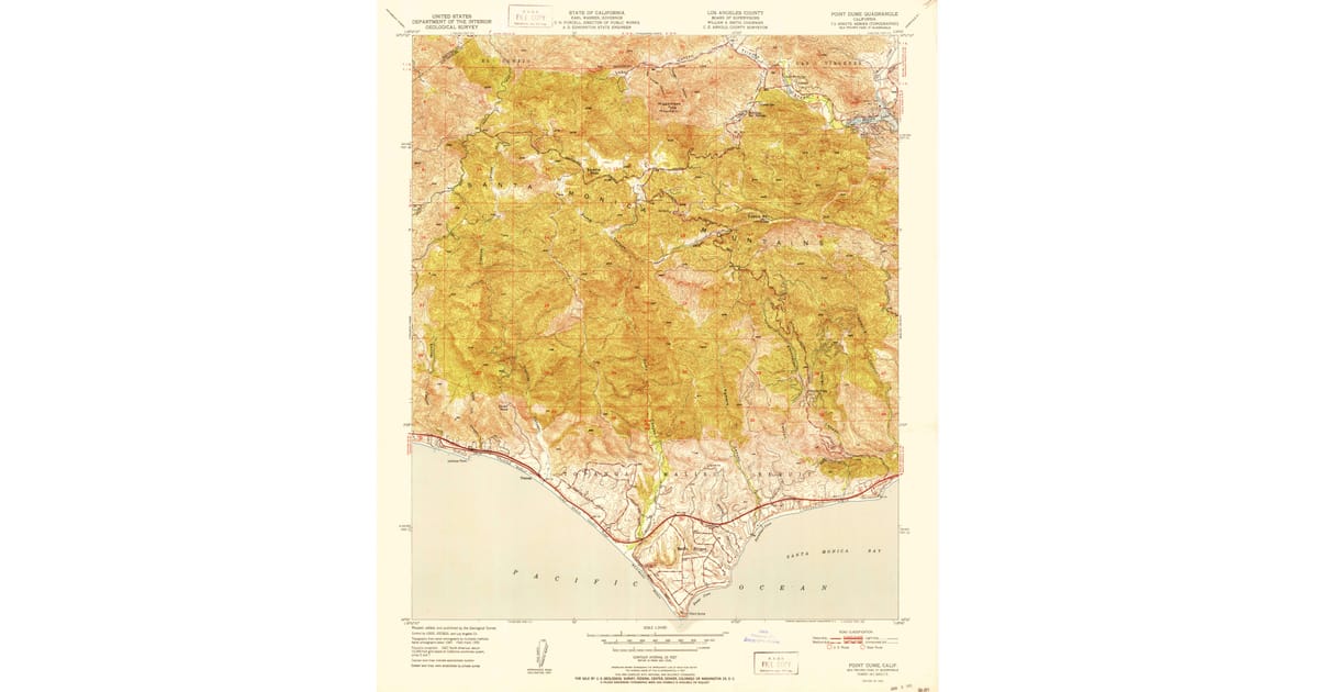 1951 Map of Point Dume, Los Angeles County, CA — High-Res | Pastmaps