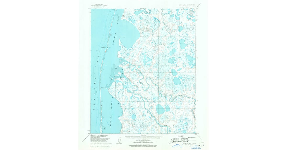 1955 Map of Point Lay C-2, North Slope Borough, AK — High-Res | Pastmaps