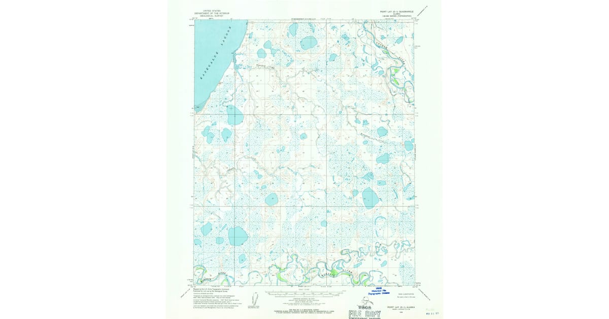 1955 Map of Point Lay D-1, North Slope Borough, AK — High-Res | Pastmaps