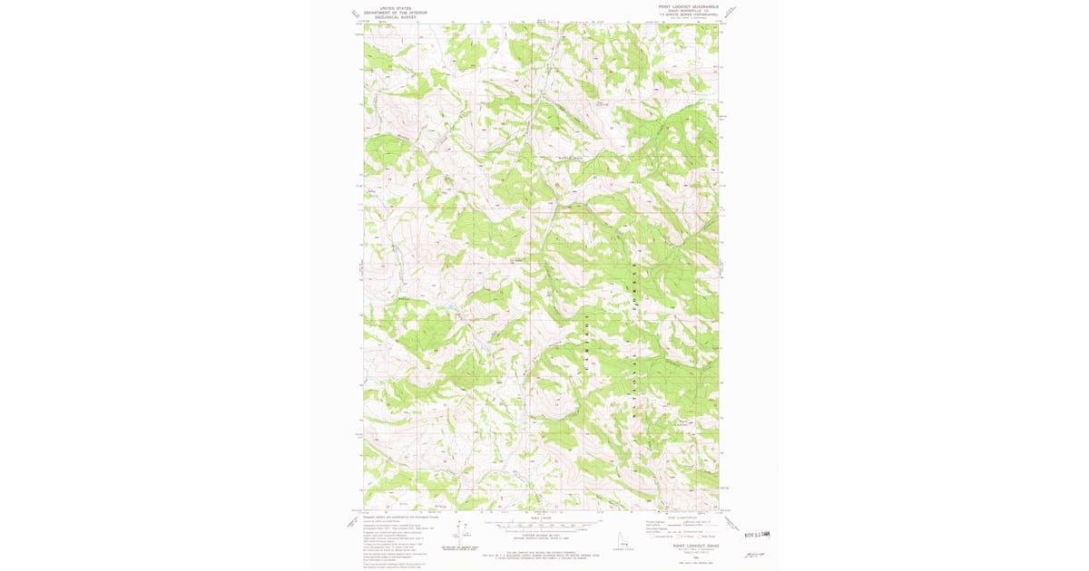 1981 Map of Point Lookout, Bonneville County, ID — High-Res | Pastmaps