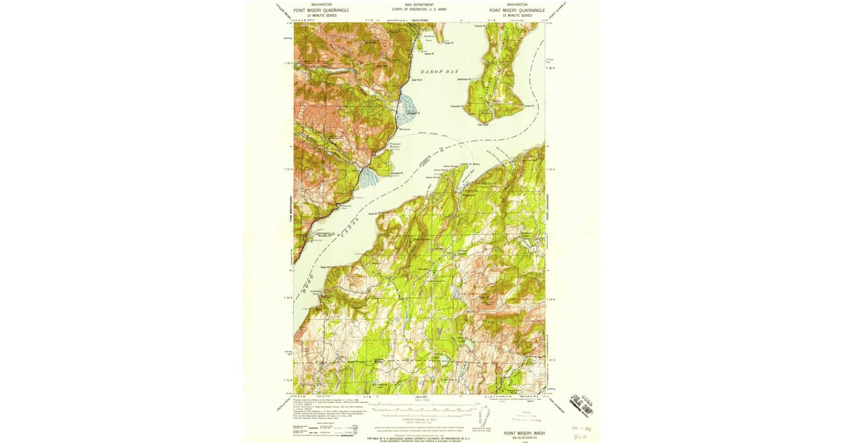 1930s Maps of Lawters Beach, WA | Pastmaps