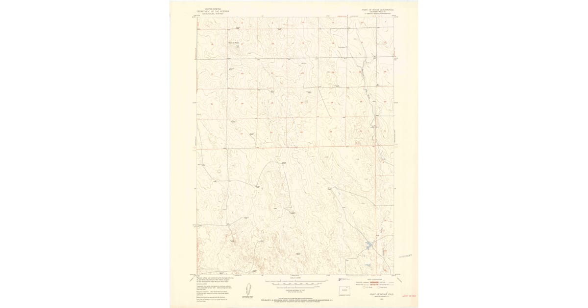 1951 Map of Point Of Rocks, Weld County, CO — High-Res | Pastmaps