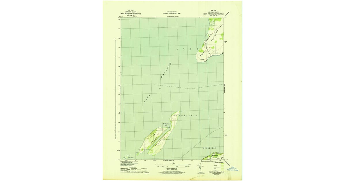 1942 Map of Point Peninsula, Jefferson County, NY — High-Res | Pastmaps