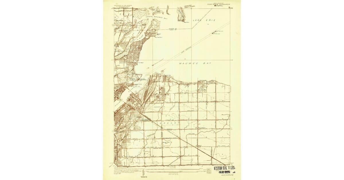 1934 Map of Point Place, Lucas County, OH — High-Res | Pastmaps