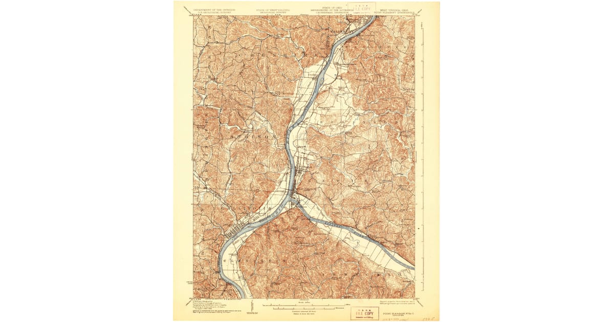 1929 Map of Point Pleasant, WV — High-Res | Pastmaps