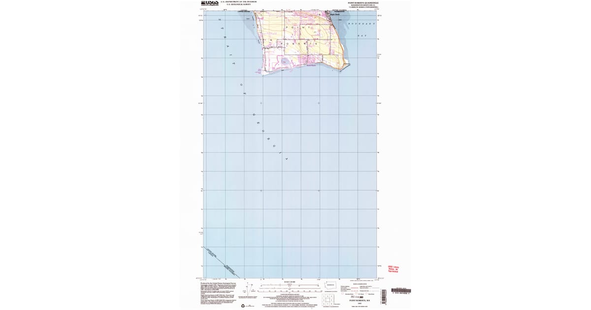 1997 Map of Point Roberts, WA — High-Res | Pastmaps