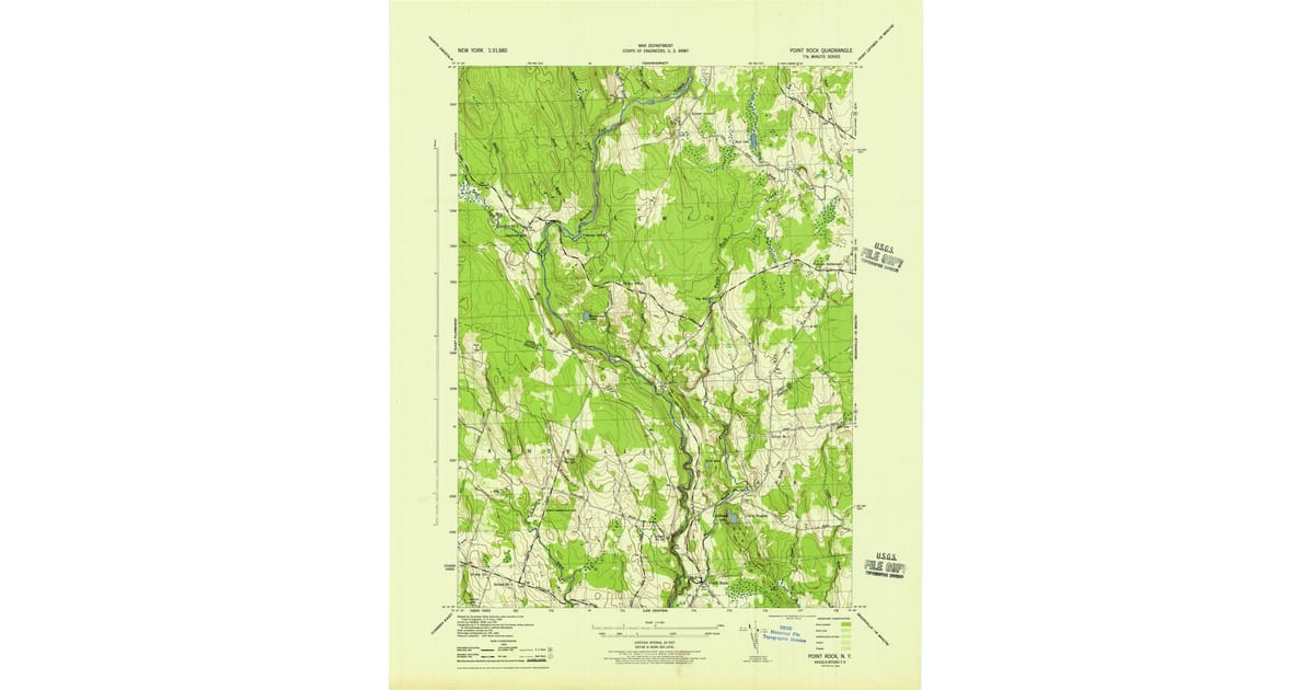 1944 Map of Point Rock, Lewis County, NY — High-Res | Pastmaps