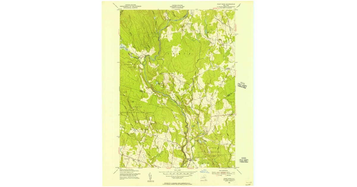 1955 Map of Point Rock, Lewis County, NY — High-Res | Pastmaps
