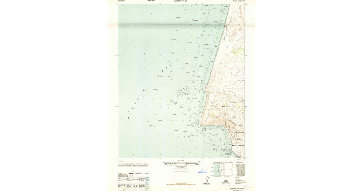 1948 Map of Point Sal, Santa Barbara County, CA — High-Res | Pastmaps