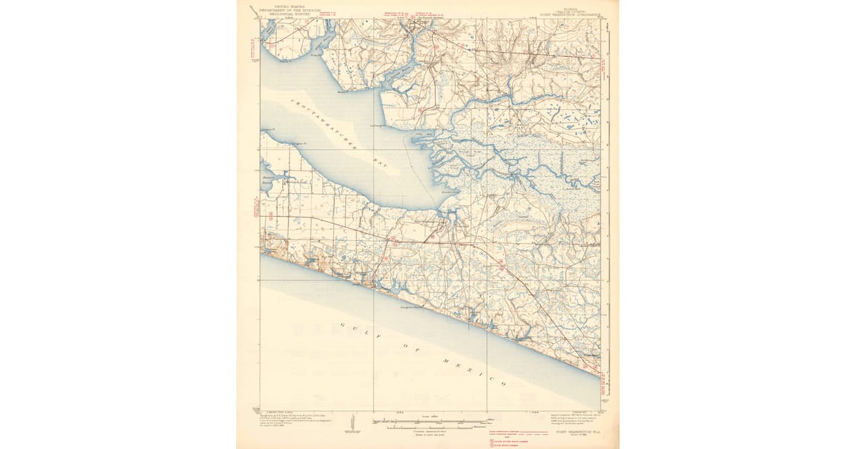 1939 Map of Point Washington, Walton County, FL — High-Res | Pastmaps