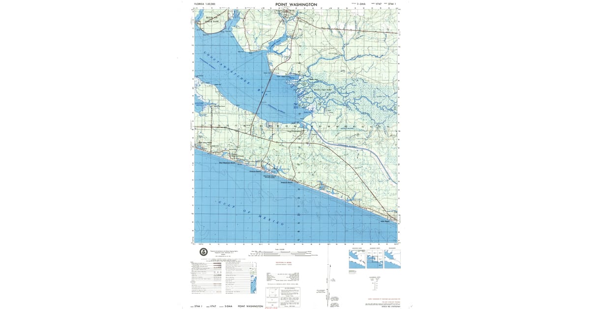 1974 Map of Point Washington, Walton County, FL — High-Res | Pastmaps