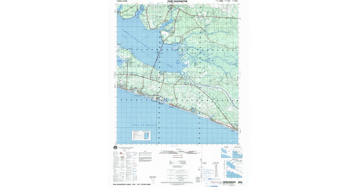1990s Maps of Santa Rosa Beach, FL | Pastmaps