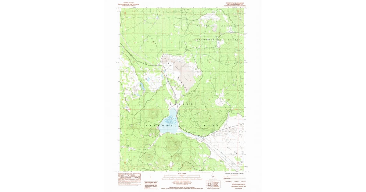 1983 Map of Poison Lake, Lassen County, CA — High-Res | Pastmaps