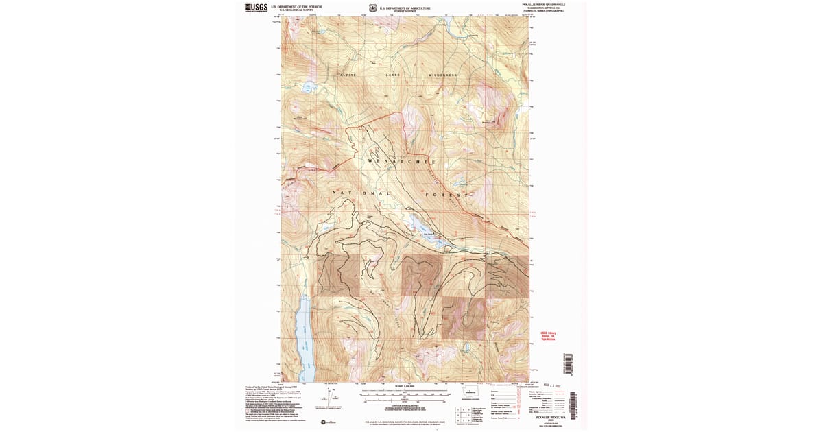 2003 Map of Polallie Ridge, Kittitas County, WA — High-Res | Pastmaps