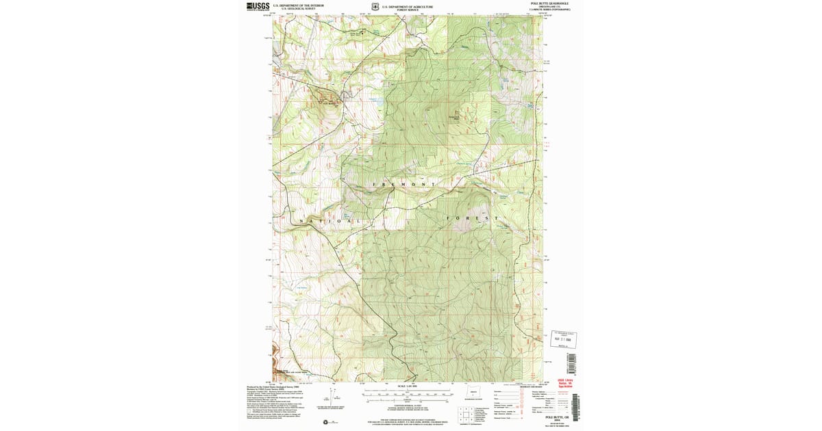 2004 Map of Pole Butte, Lake County, OR — High-Res | Pastmaps