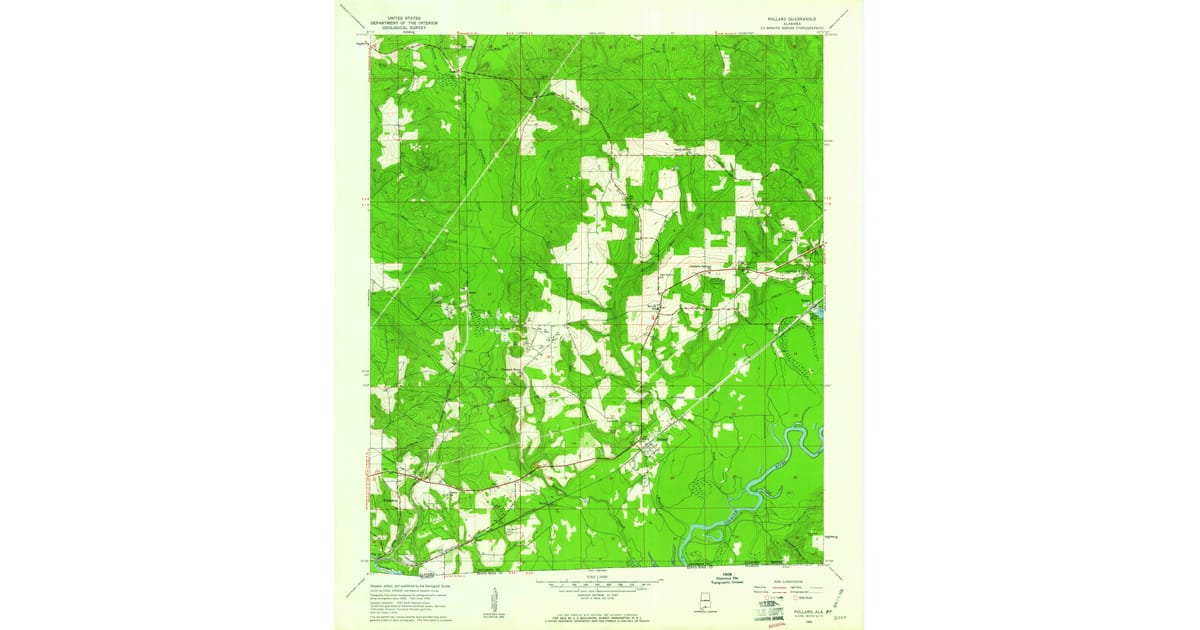 1960 Map of Pollard, AL — High-Res | Pastmaps