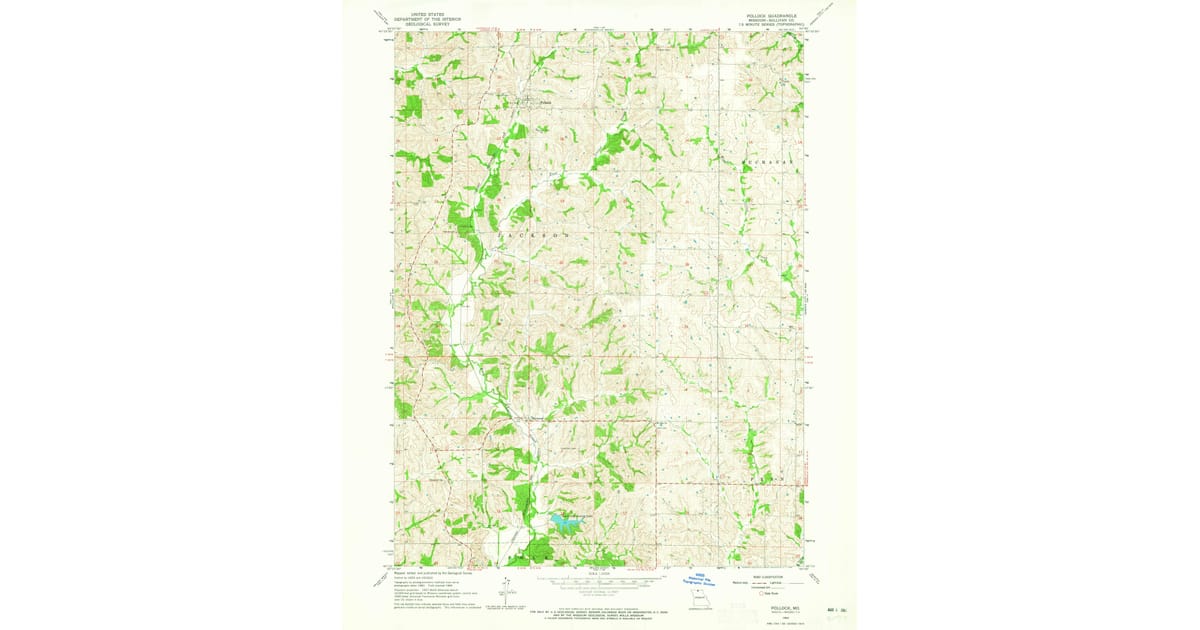 1964 Map of Pollock, MO — High-Res | Pastmaps