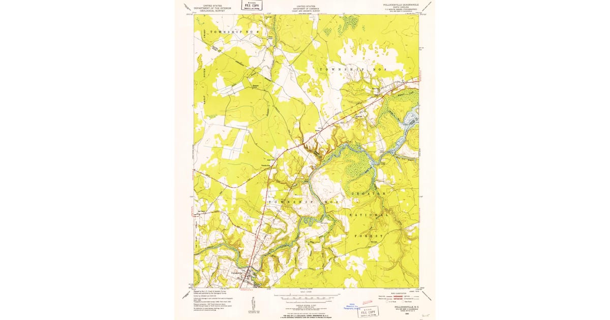 1950s Maps of New Bern, NC | Pastmaps