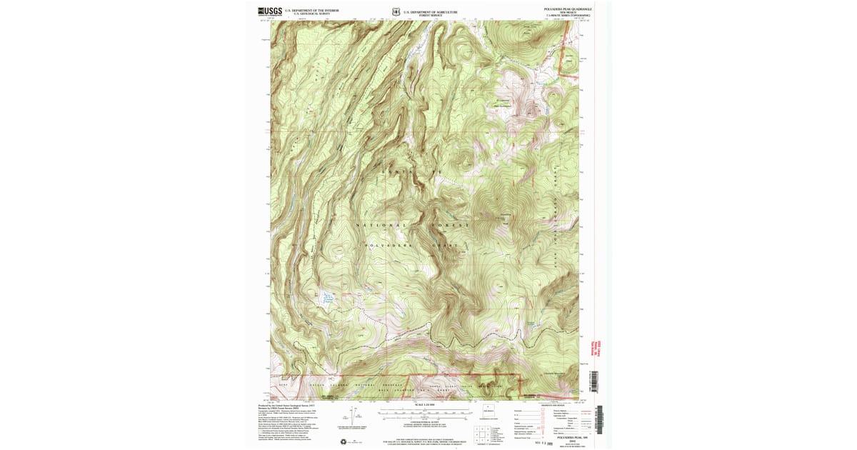 2002 Map of Polvadera Peak, Rio Arriba County, NM — High-Res | Pastmaps