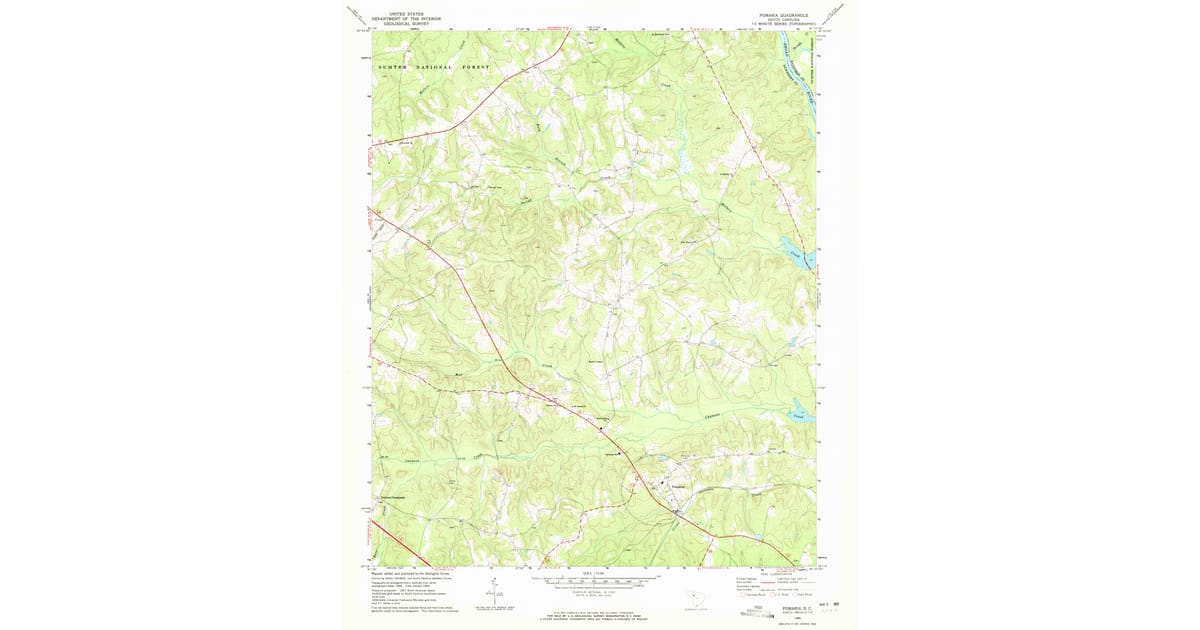 1969 Map of Pomaria, SC — High-Res | Pastmaps