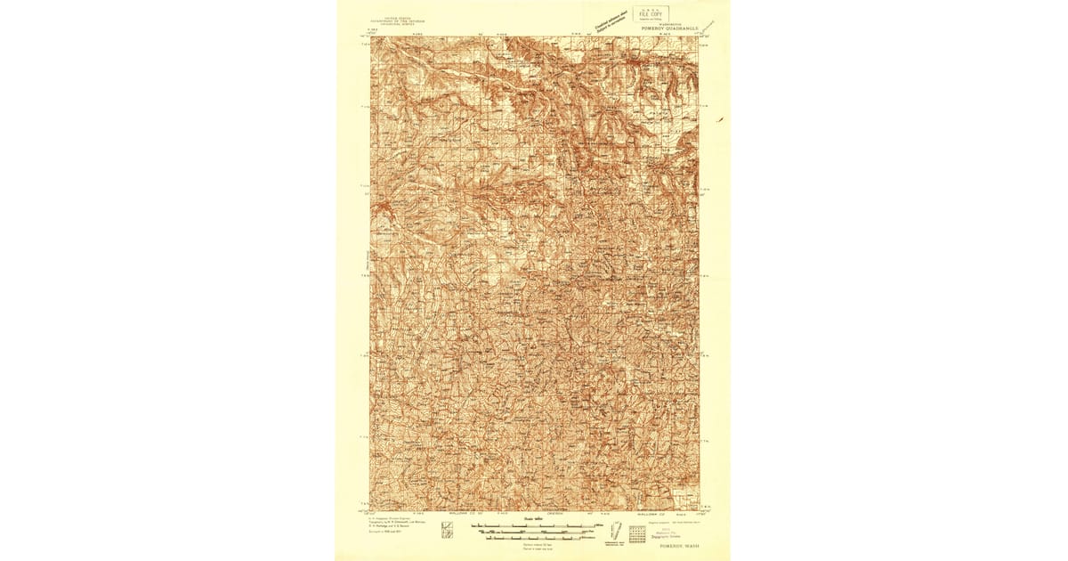 Old Maps of Pomeroy, WA for Genealogy | Pastmaps