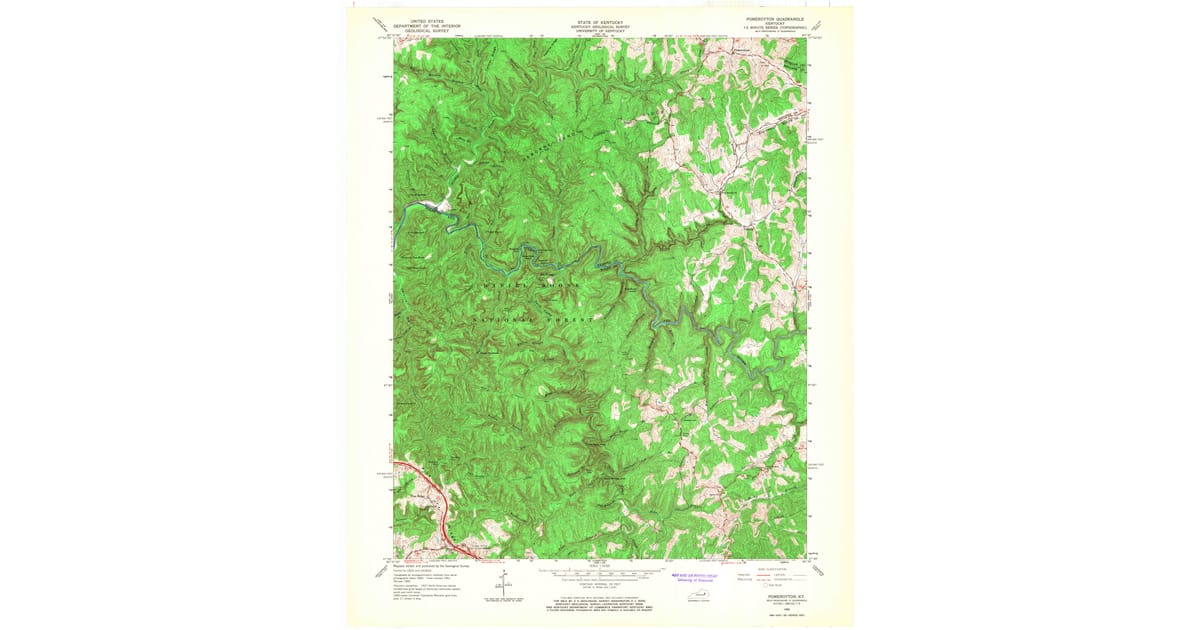 1966 Map of Pomeroyton, Wolfe County, KY — High-Res | Pastmaps