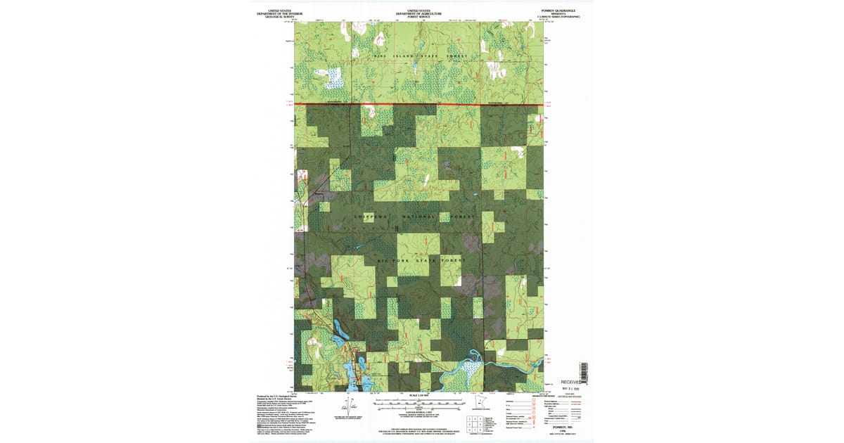 1996 Map of Pomroy, Itasca County, MN — High-Res | Pastmaps