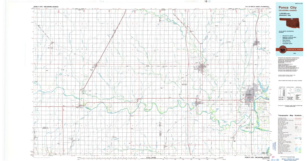 1980s Maps of Sumner County, KS | Pastmaps