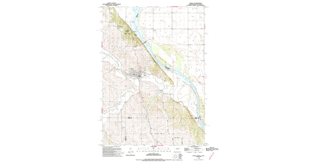 1994 Map of Ponca, NE — High-Res | Pastmaps
