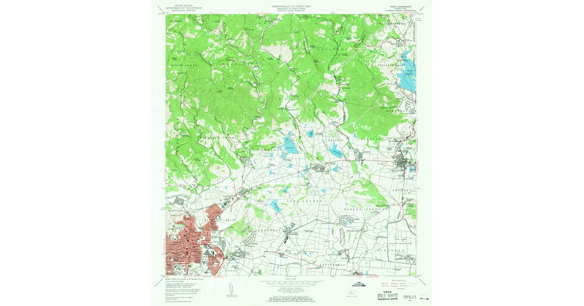 1960s Maps of Mayor Cantera, Ponce | Pastmaps