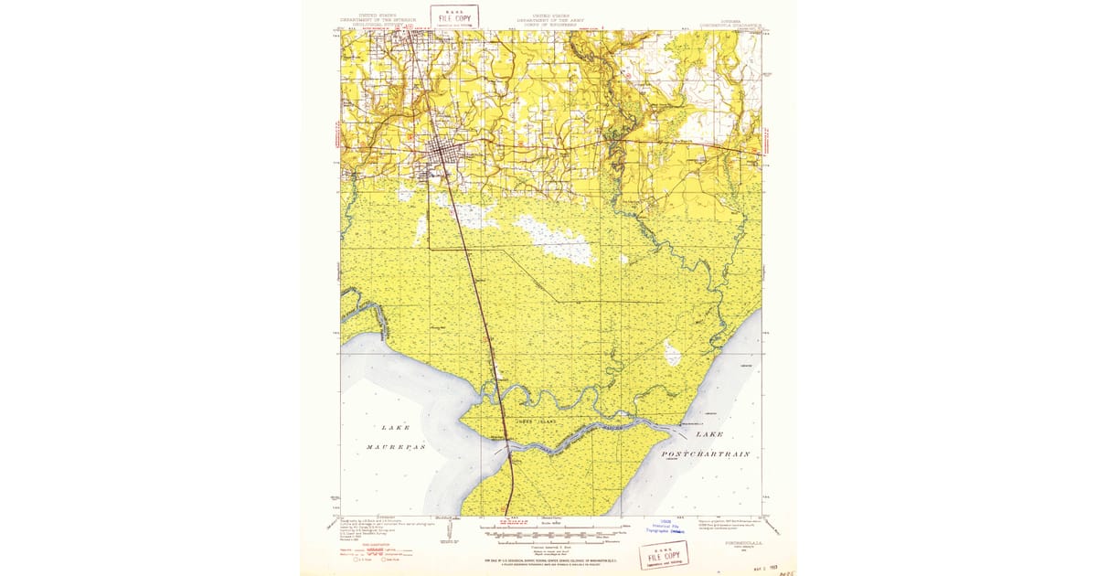 1950s Maps of Wallace Landing, LA | Pastmaps
