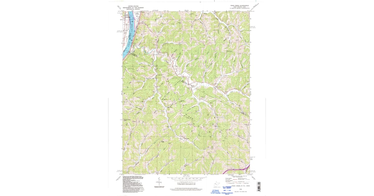 1994 Map of Pond Creek, Jackson County, WV — High-Res | Pastmaps