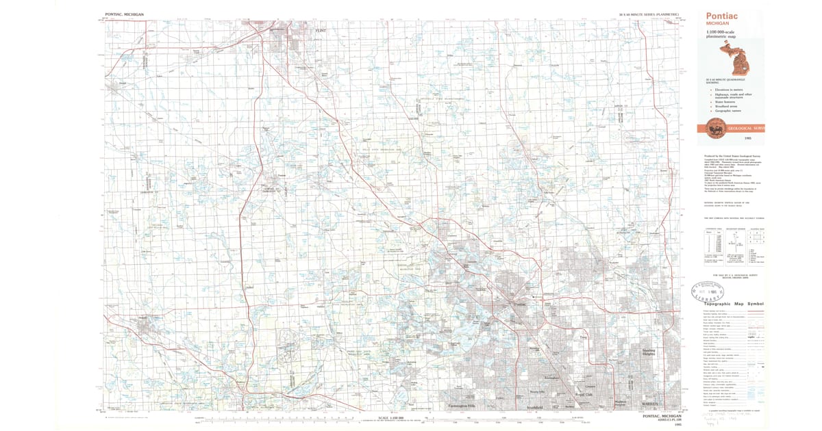 1980s Maps of Fenton, MI | Pastmaps