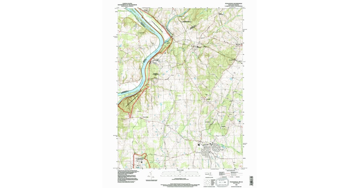 1988 Map of Poolesville, MD — High-Res | Pastmaps
