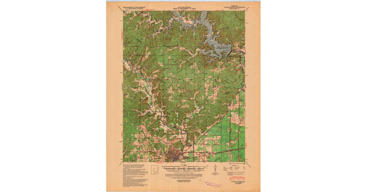 1939 Map of Poplar Bluff, MO — High-Res | Pastmaps