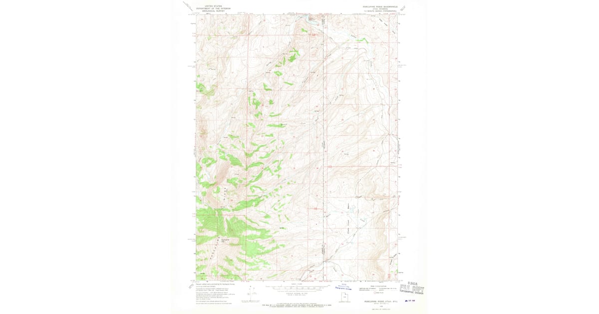 1968 Map of Porcupine Ridge, Summit County, UT — High-Res | Pastmaps