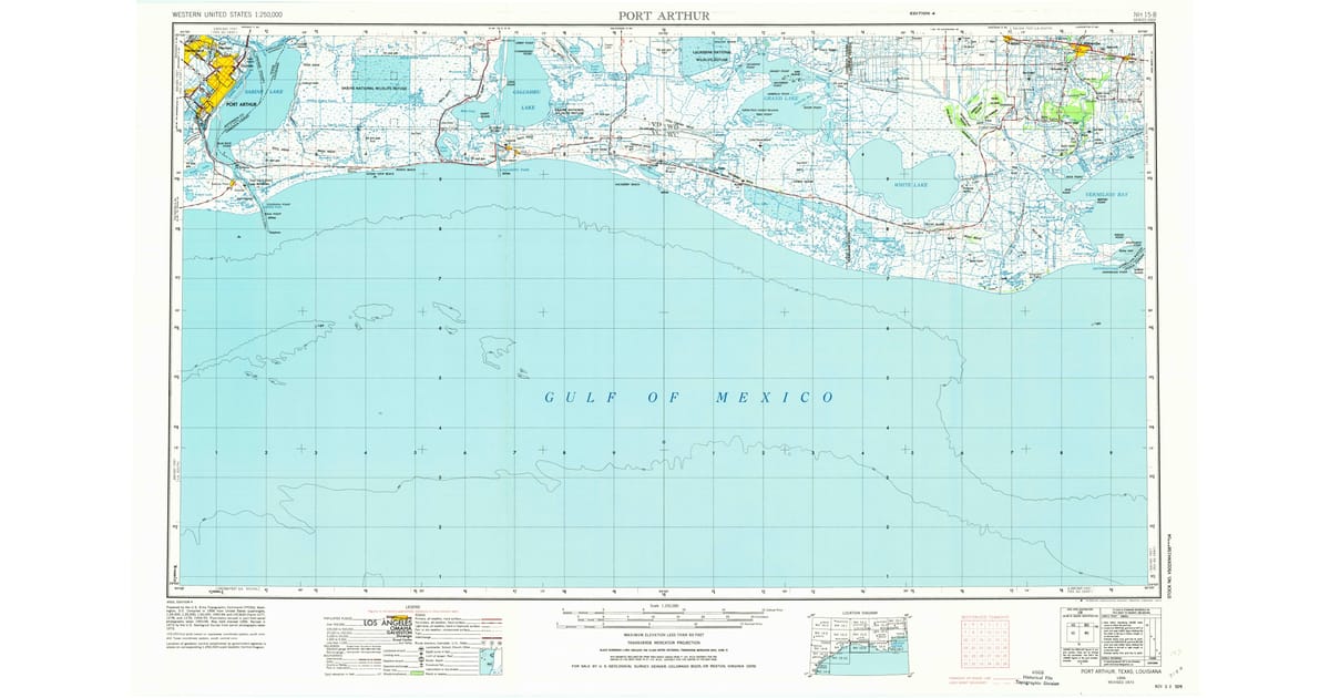 1970s Maps of Hackberry, LA | Pastmaps