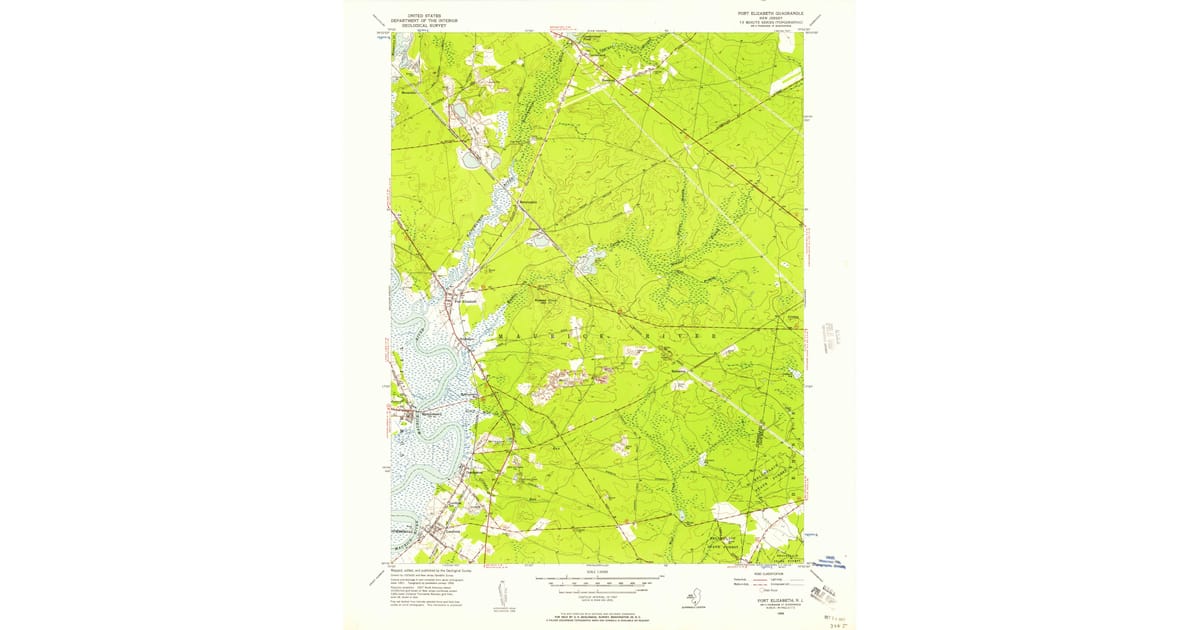 1956 Map of Port Elizabeth, NJ — High-Res | Pastmaps