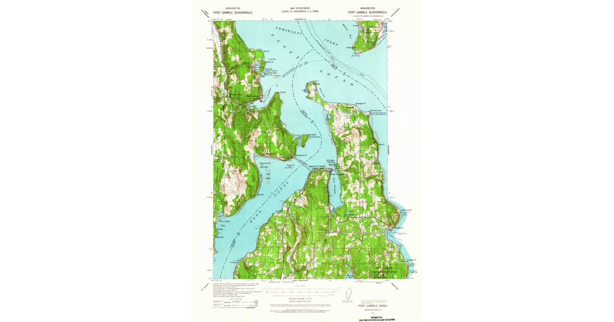 Old Maps of Vinland, WA for Hiking & Exploration | Pastmaps