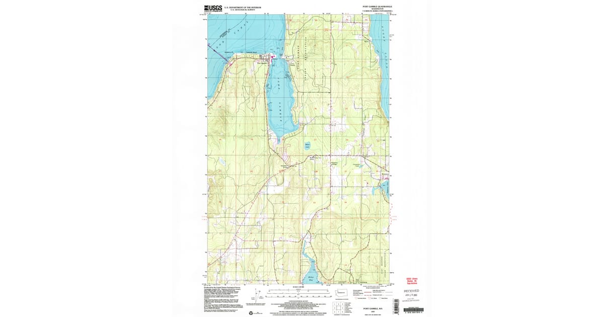 1997 Map of Port Gamble, Kitsap County, WA — High-Res | Pastmaps