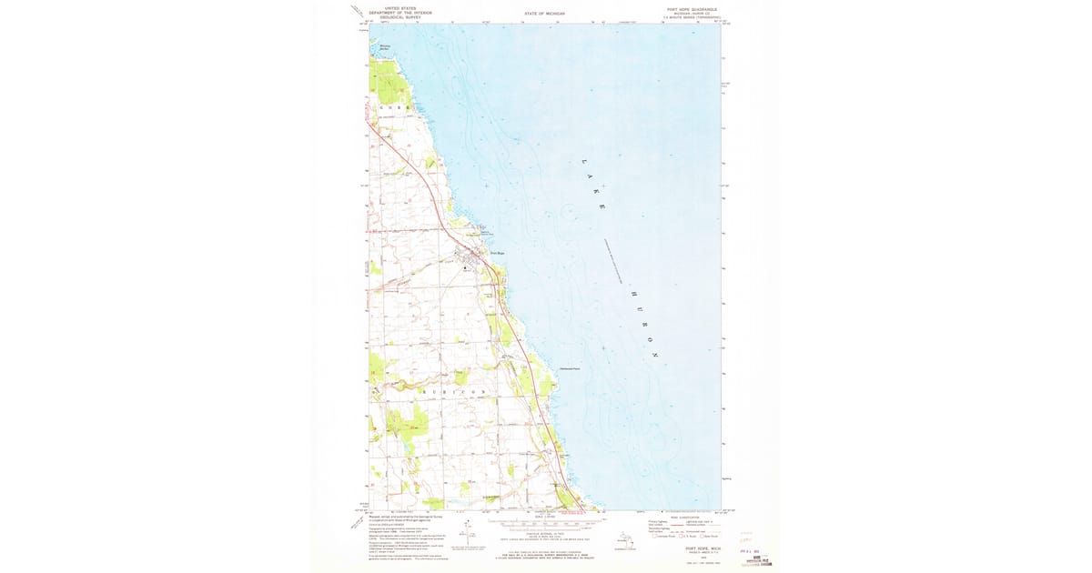 1970 Map of Port Hope, MI — High-Res | Pastmaps