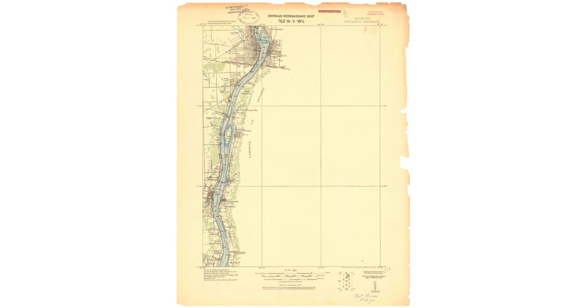 Old Maps of Port Huron, MI for Genealogy | Pastmaps