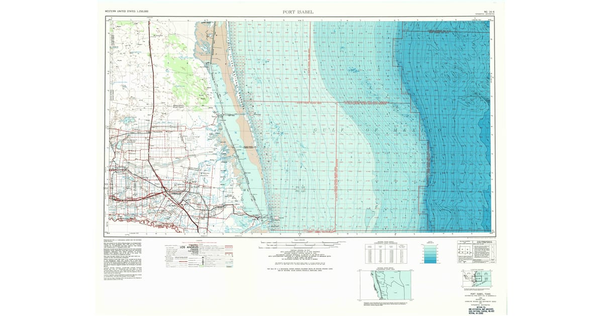 1956 Map of Port Isabel, TX — High-Res | Pastmaps
