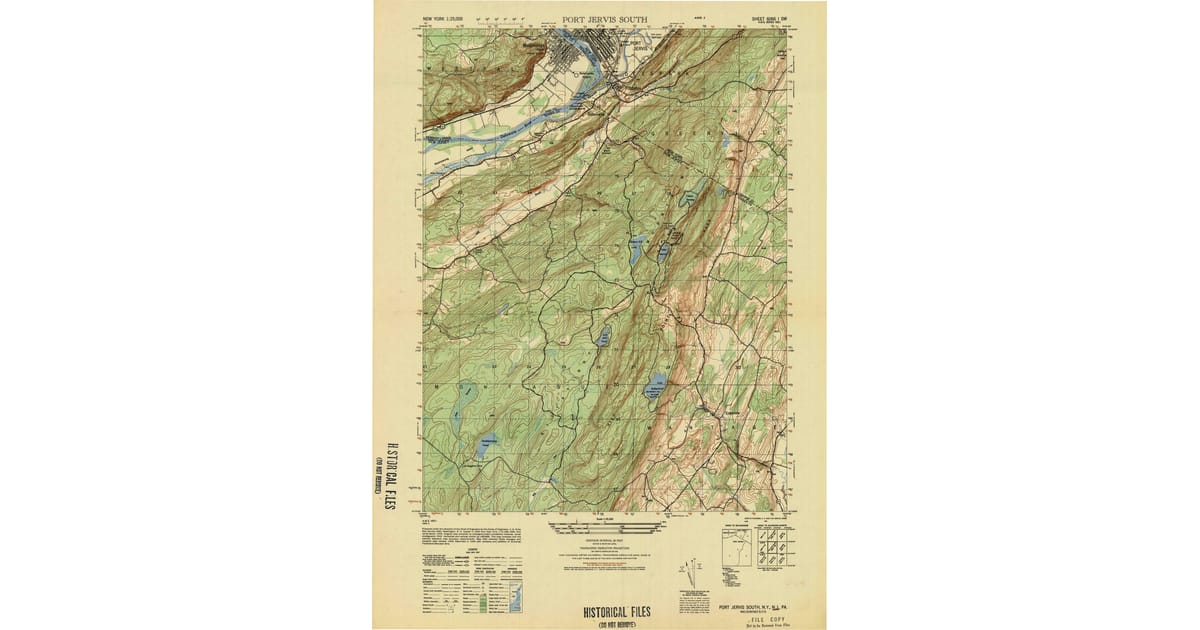 1949 Map of Port Jervis South, Orange County, NY — High-Res | Pastmaps