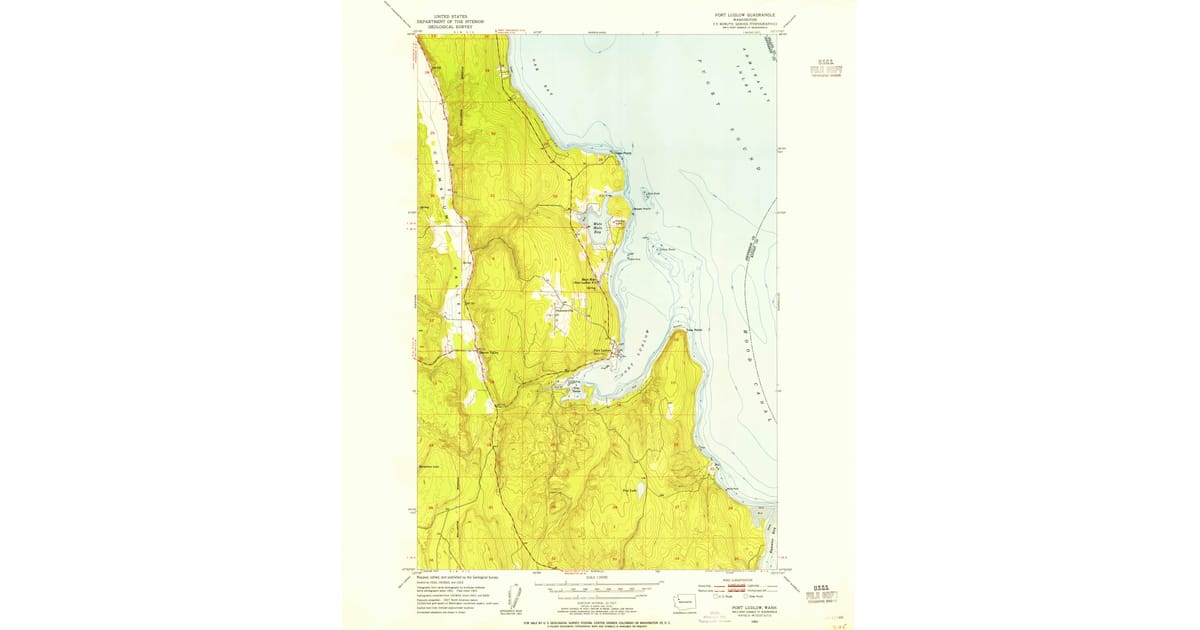 1953 Map of Port Ludlow, WA — High-Res | Pastmaps